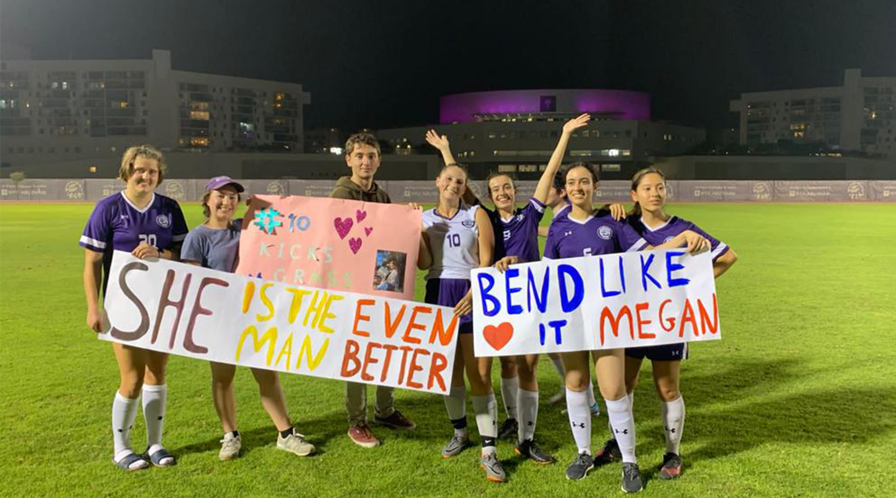 Female NYUAD Footballer Makes Debut On Men’s Team